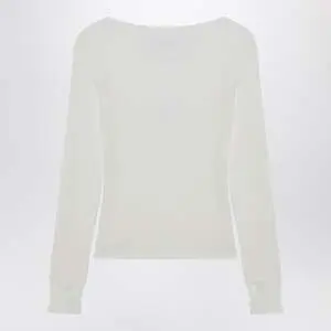 Chloé Cotton Jersey Henley Top With Logo Detail