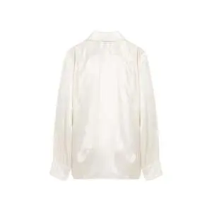 JIL SANDER Viscose Blend Satin Shirt With Branded Button Detail