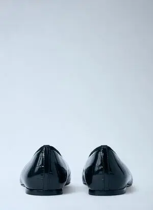 TOTEME Croc-embossed Leather Ballerina Flats
