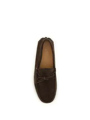 TOD'S Gommino Bubble Suede Loafers - Brown