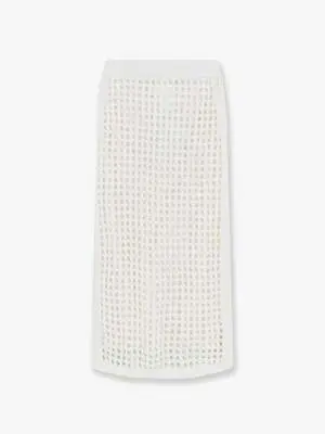 Max Mara Perforated Cotton Skirt