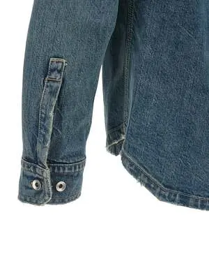 Rick Owens Indigo Denim Outershirt Jacket - Blue