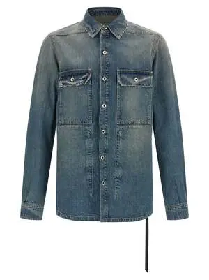 Rick Owens Indigo Denim Outershirt Jacket