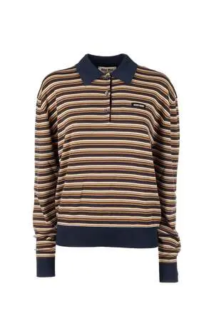 Miu Miu Striped Knit Polo