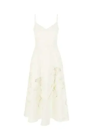 Alberta Ferretti Embroidered Midi Dress