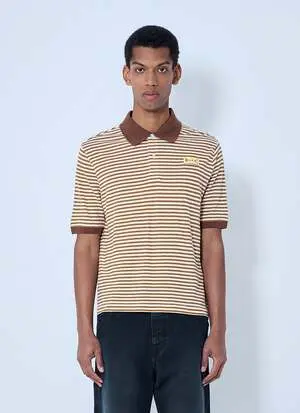 Marni Striped Polo Shirt - Brown