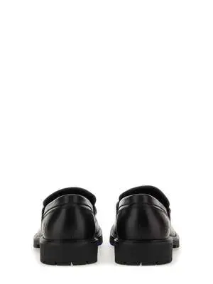 Burberry Calf Grain Leather Loafers