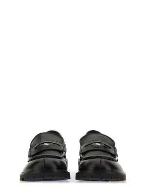 Burberry Calf Grain Leather Loafers