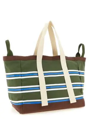 Dsquared2 D2 College" Striped Canvas Shopping Bag