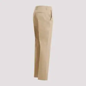Saint Laurent Straight Leg Cotton Pants