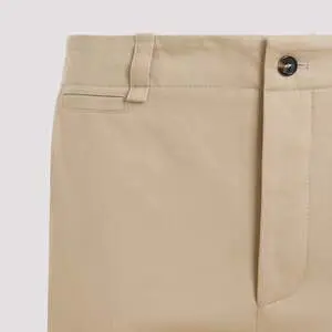 Saint Laurent Straight Leg Cotton Pants