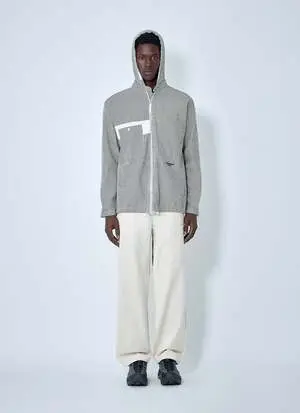 Stone Island Striped Cotton Hooded Zip Jacket