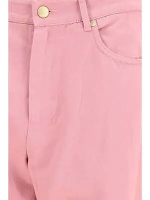 Max Mara Cotton And Linen Blend Pants - Pink