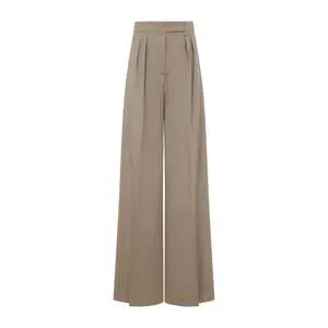 Max Mara Max Mara Wool Wide Leg Trousers Multicolor