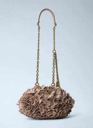Chloé Floral Appliqué Chain Bag - Cream