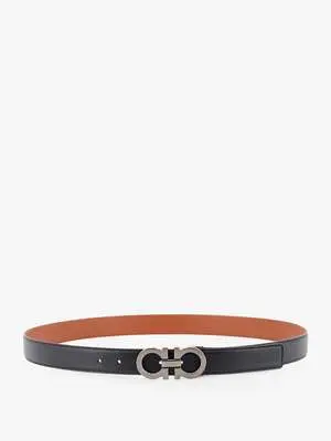 FERRAGAMO Reversible Leather Gancini Belt - Multicolor