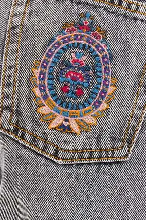 Etro Wide Leg Jeans With Button Detail - Multicolor