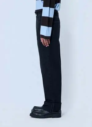Bottega Veneta Wide-leg Denim Jeans With Contrast Stitching