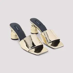 Givenchy Golden Calf Leather Mules - Multicolor