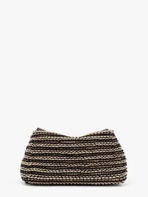 TOTEME Mini T-lock Clutch In Woven Leather - Multicolor
