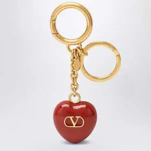 Valentino Garavani Metal Bag Charm With Heart Detail - Silver