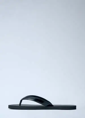 Prada Embossed Logo Leather Flip-flop Sandals