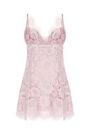 SELF-PORTRAIT Lace Dress With Bow Detail - Multicolor