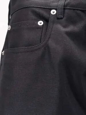 Rick Owens Wide Leg Cotton Blend Trousers