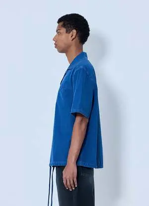 Marni Cotton Poplin Short-sleeve Shirt - Blue