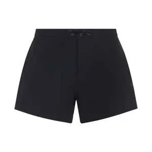 Saint Laurent Polyamide Swim Shorts With Embroidered Logo - Black