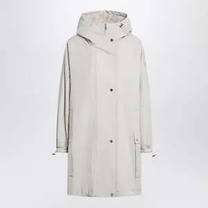 Max Mara Cotton Blend Parka With Drawstring Details - Multicolor