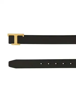 TOD'S Reversible Belt With T Buckle - Black