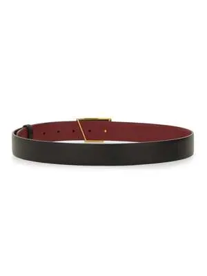 TOD'S Reversible Belt With T Buckle - Black