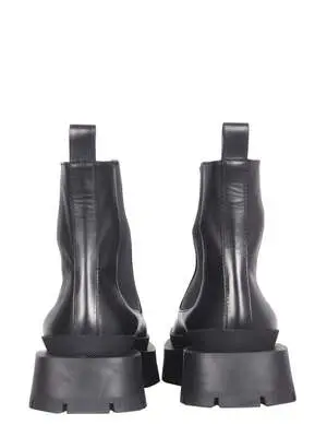 JIL SANDER Leather Chelsea Boots With Block Heel