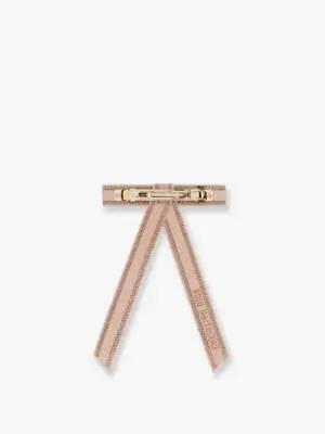 Dior Embroidered Bow Hair Clip - Multicolor