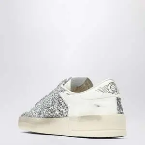 GOLDEN GOOSE Stardan Leather Glitter Sneakers