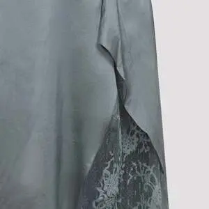 Acne Studios Viscose Midi Dress With Lace Inserts