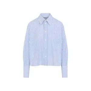 Celine Striped Cotton Cropped Shirt