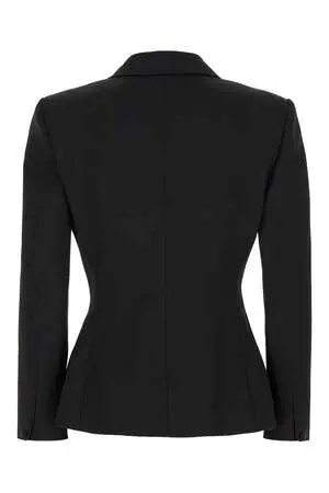 Givenchy Black Blazer With Silver Tone Clasp