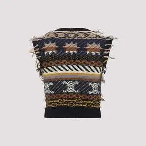 Celine Cashmere Striped Knit Top