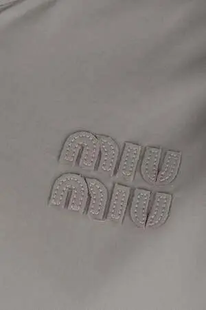 Miu Miu Jacket With Logo Detail - Multicolor