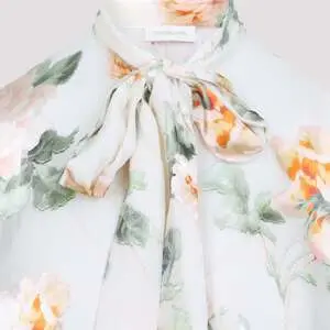 Zimmermann Carousel Burnout Blouse With Floral Print