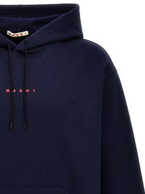 Marni Logo Print Cotton Hoodie