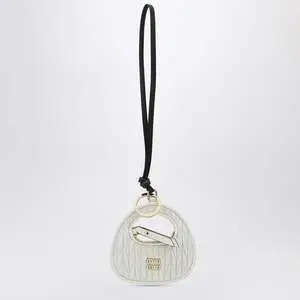 Miu Miu Quilted Leather Trick With Ring And Mirror - White