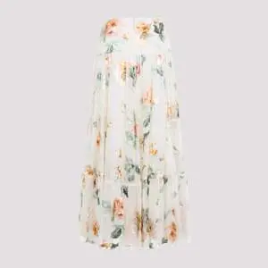 Zimmermann Carousel Burnout Midi Skirt - Multicolor