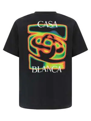 Casablanca Heat Map Logo' T-shirt - Black