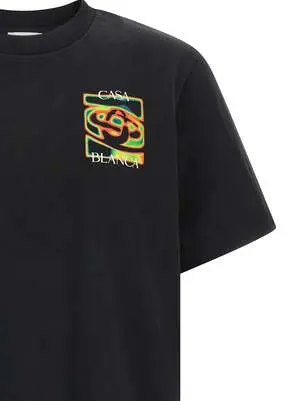 Casablanca Heat Map Logo' T-shirt - Black