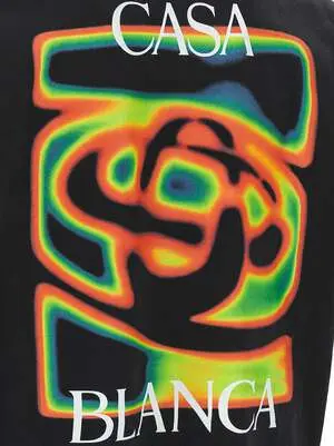 Casablanca Heat Map Logo' T-shirt - Black