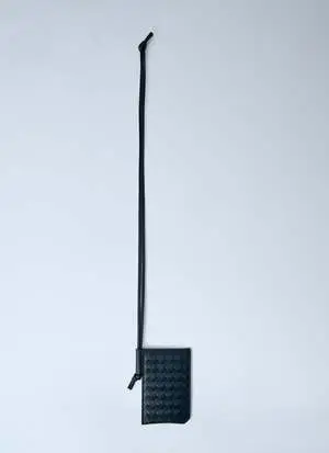 Bottega Veneta Intrecciato Piccolo Badge Holder - Black