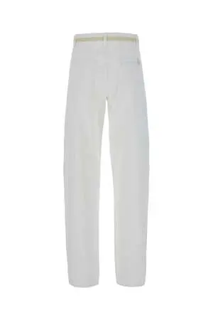 JIL SANDER Belted Straight Leg Jeans